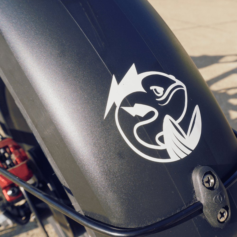 Fatfish Logo Sticker White 50MM – Fatfish E-Bikes